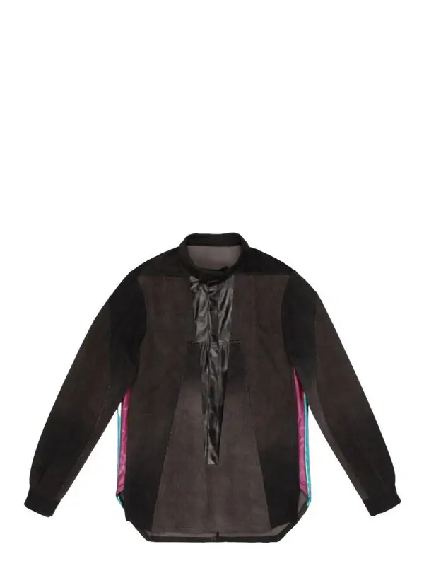 Rick Owens Deconstructed Panelled Denim Shirt Jacket - Black