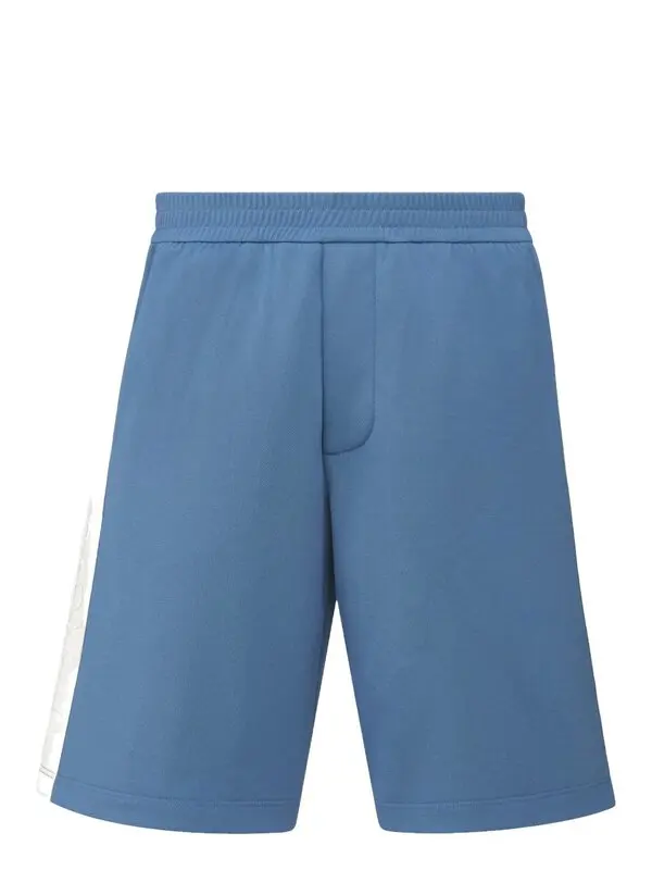 Dior Track Shorts With Stripe Detail - Blue And White
