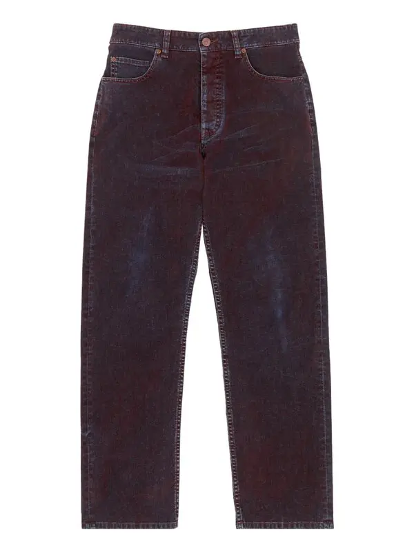 MAISON MARGIELA Straight Leg Faded Jeans - Bordeaux