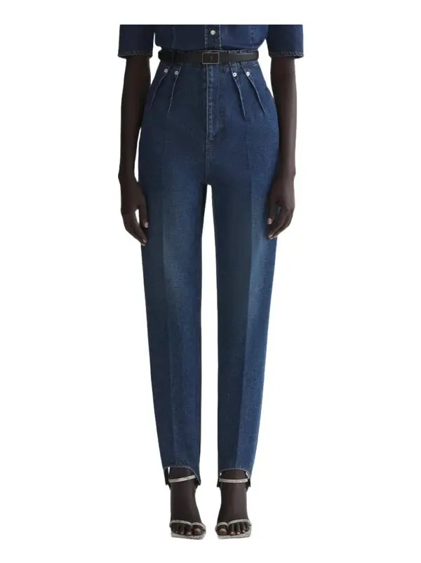 MUGLER Pleated Jeans - Blue