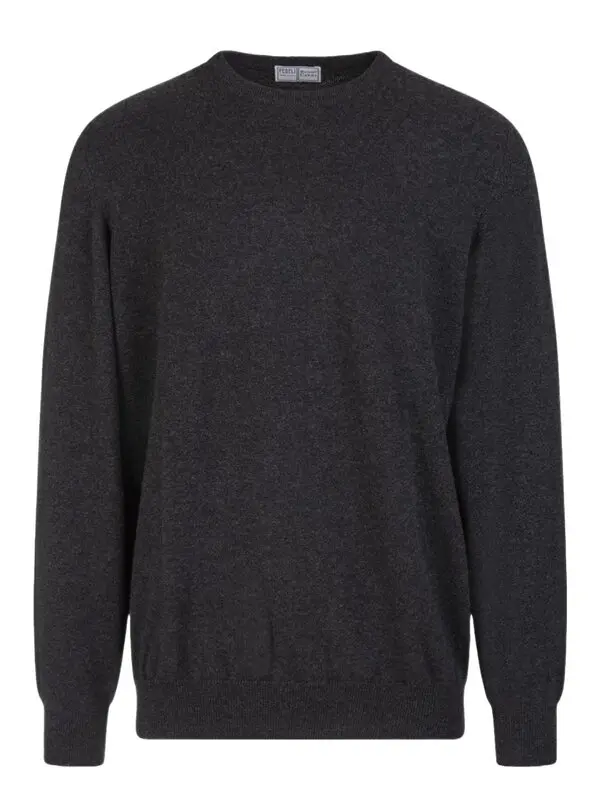 Fedeli Long-sleeved Knitted Sweater - Black