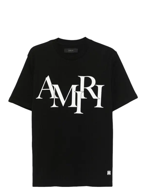 Amiri Logo Printed Crewneck T-shirt - Black