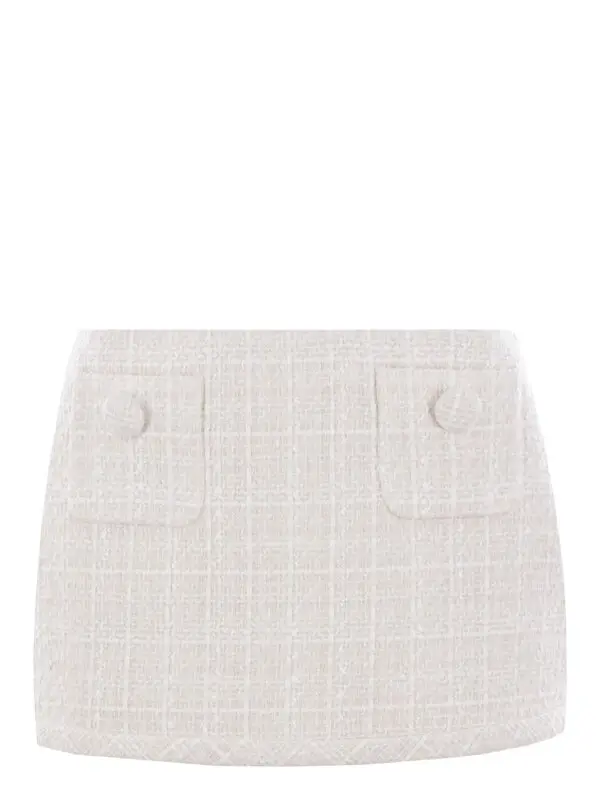 Marc Jacobs Tweed Mini Skirt - White