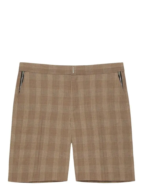 Givenchy Prince Of Wales Pattern Bermuda Shorts - Brown
