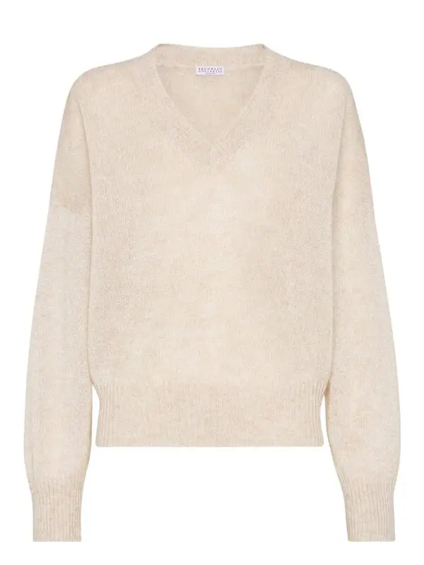 Brunello Cucinelli V-neck Drop Shoulder Jumper - No