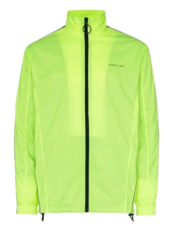 Off-White Logo Detail Casual Jacket - Green