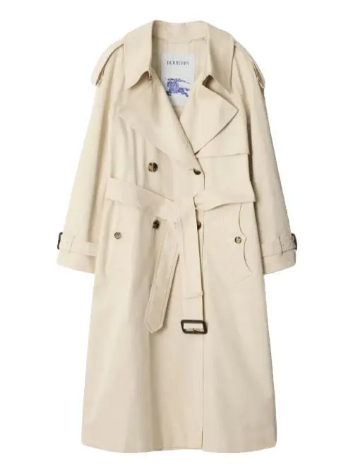 Burberry Long Fitzrovia Trench Coat - Clam Beige