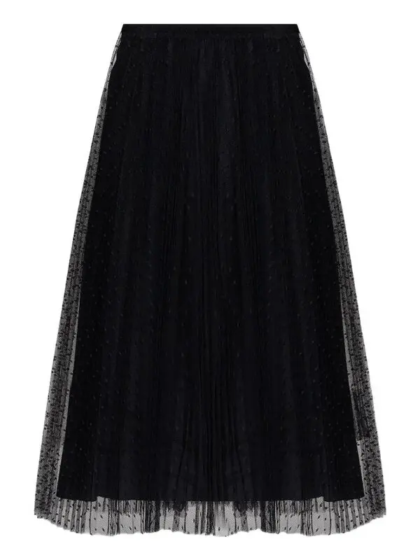 Red Valentino Polka Dot Tulle Skirt - Black