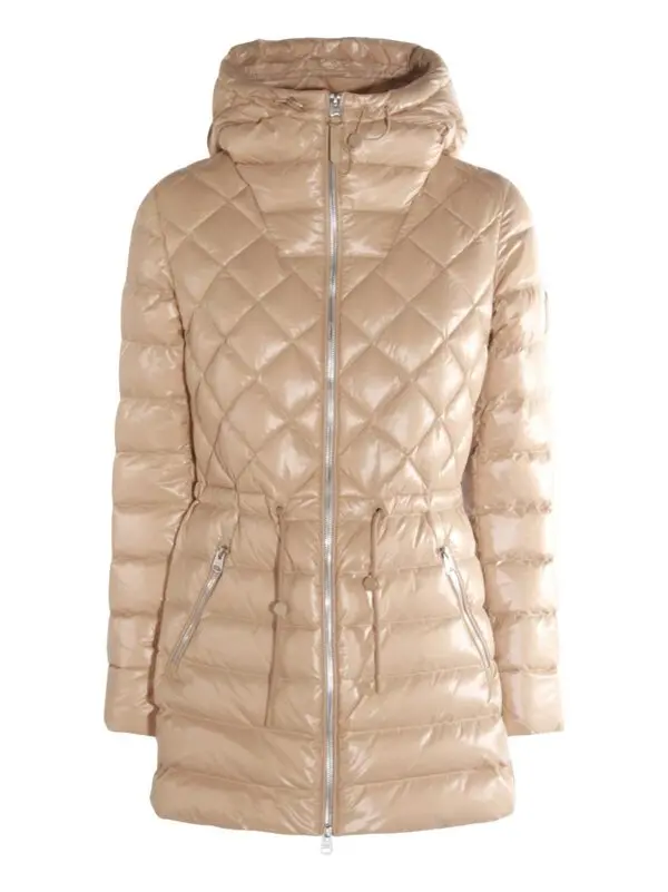 Mackage Quilted Cotton Jacket With Drawstring And Zip Closure - Nude