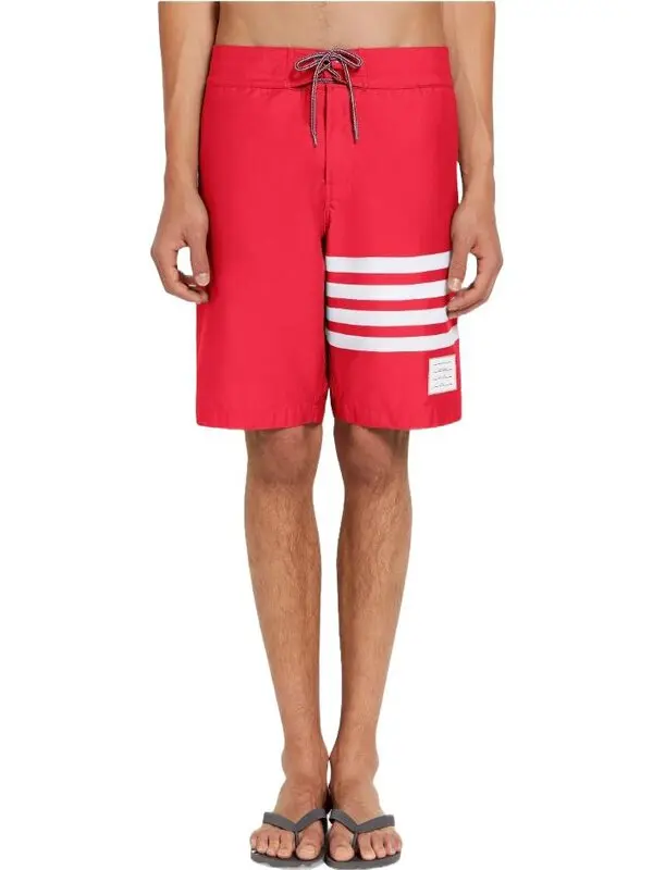 Thom Browne 4-bar Swim Shorts - Red