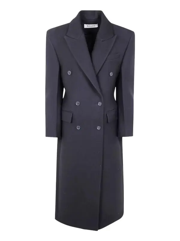 RÓHE Double-breasted Coat - Black