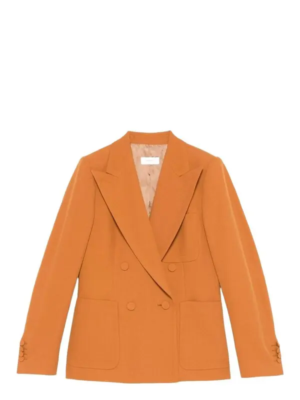 Dries Van Noten Double-breasted Blazer With Notched Lapel - Orange
