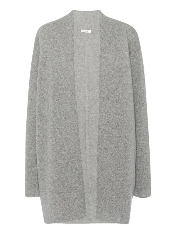 THE ROW Cashmere Shawl Collar Cardigan - Medium Gray