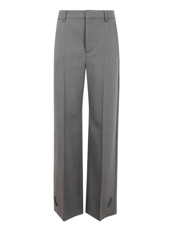 JEAN PAUL GAULTIER Tailoring Trousers With Hem Buttoning - Gray