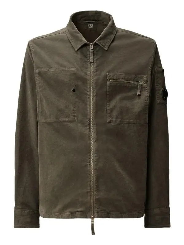 C.P. COMPANY Lens Zipped Overshirt Jacket - Gunmetal - Grey