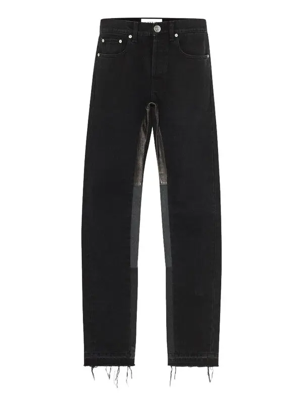 LANVIN Panelled Straight-leg Jeans - Black