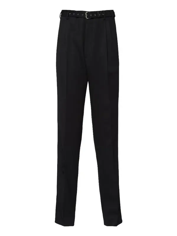 Prada Belted Tailored Trousers - Black