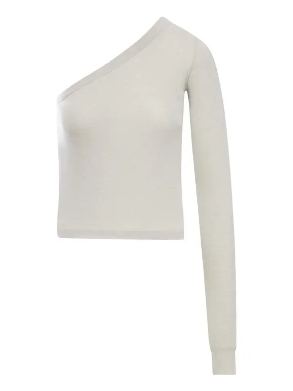 Rick Owens One-shoulder Long-sleeve Top - White