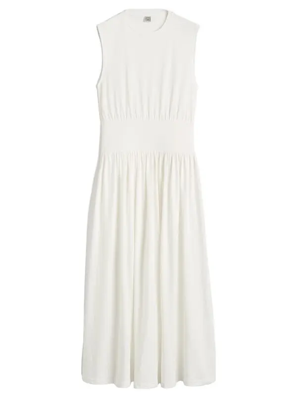 TOTEME Sleeveless Crewneck Maxi Dress - Off White