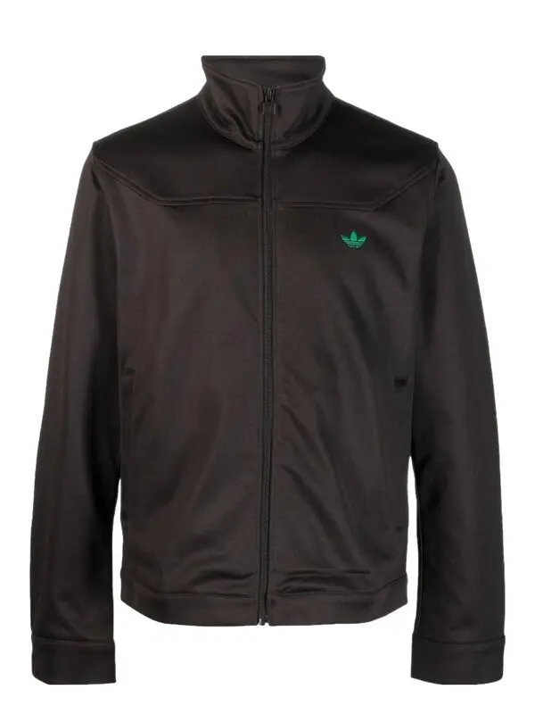 ADIDAS ORIGINALS X Wales Bonner Embroidered Trefoil Zipped Jacket - Black