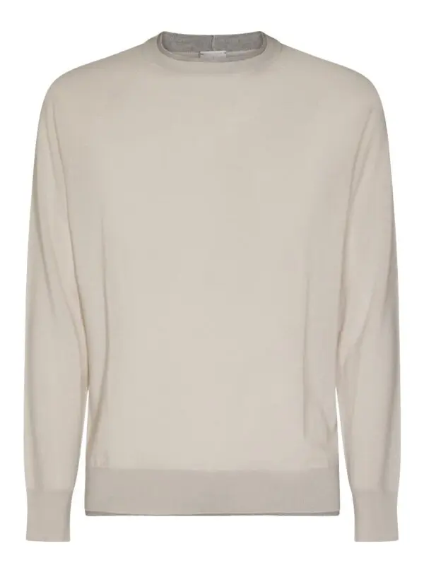 Eleventy Ribbed Trim Sweater - Nude