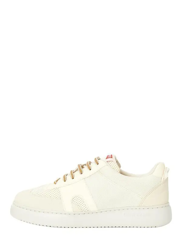 Camper Lace-up Sneakers With Perforated Details And Logo - White