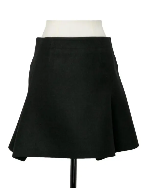 Sacai Melton Pleated Skirt - Black