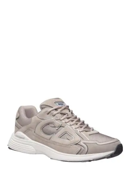 Dior B30 Logo Patch Lace-up Sneakers - Grey