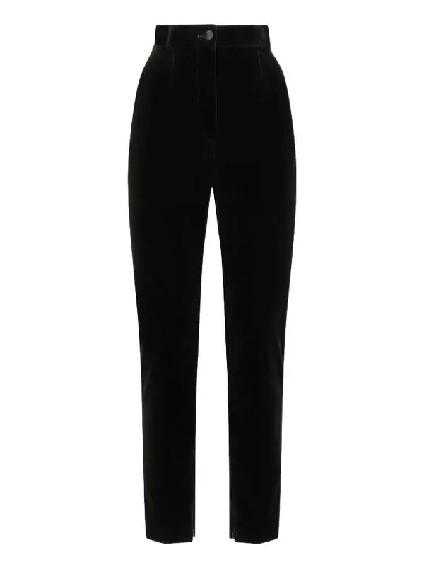 Dolce & Gabbana Velvet Cigarette Trousers - Black