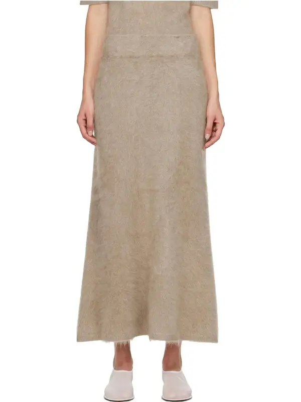 LISA YANG Asta Midi Skirt - Nude