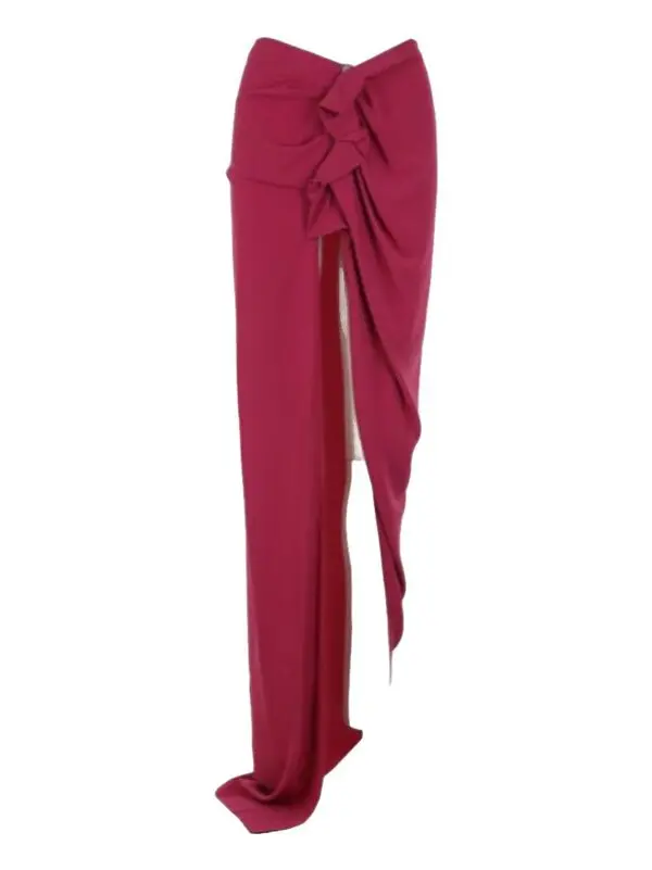Rick Owens High-waist Asymmetrical Maxi Skirt - Red