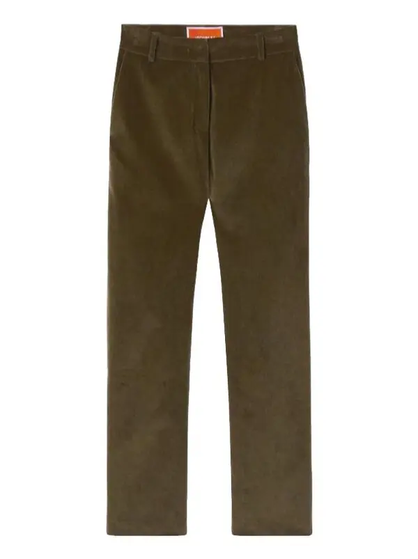 La DoubleJ 24/7 Velvet Trousers - Pure Moss Green