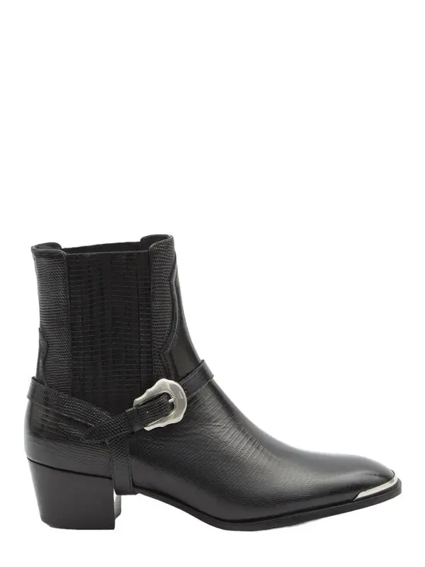 Celine Western Chelsea Boot With Harness - Black