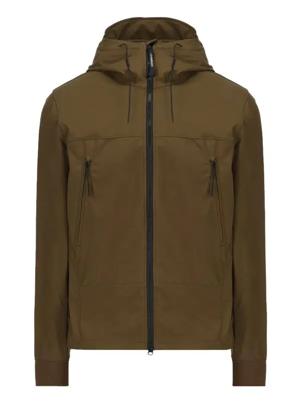 C.P. COMPANY High-zip Hooded Jacket - Brown