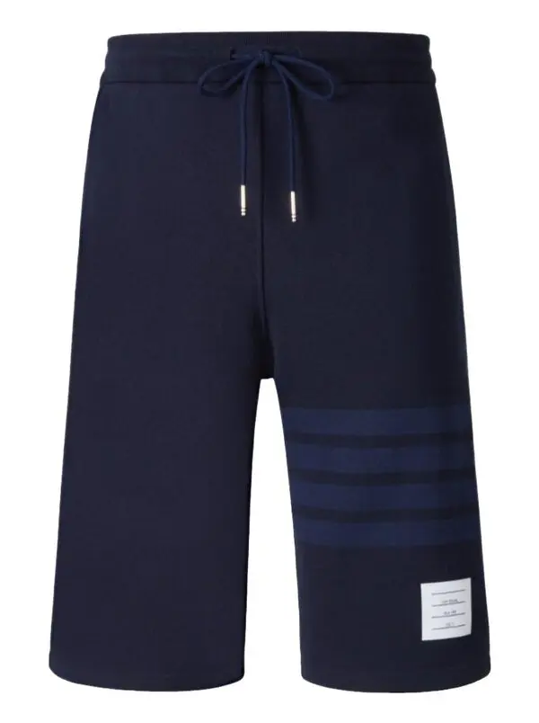Thom Browne Navy 4-bar Track Shorts - Navy Blue