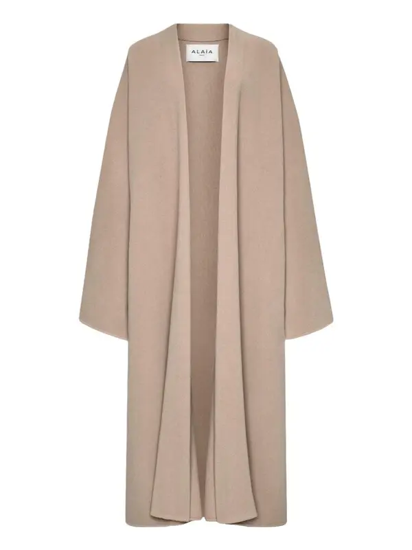 Alaïa Cashmere-blend Long Coat - Camel