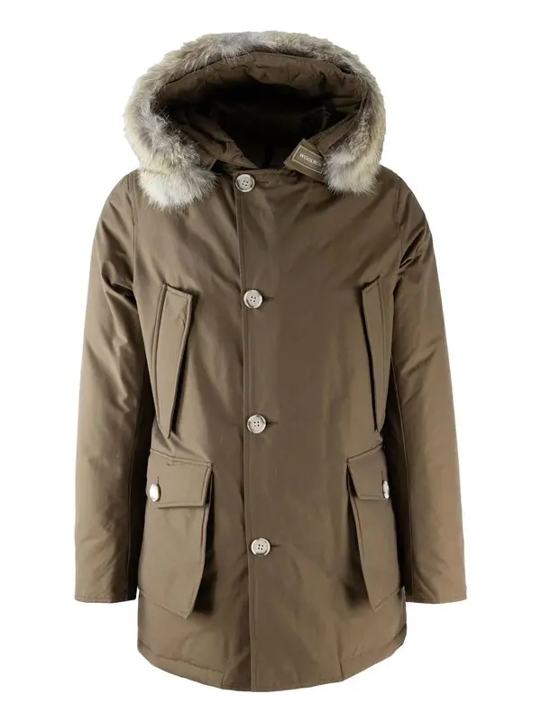 Woolrich Arctic Parka With Removable Fur Trim - Brown