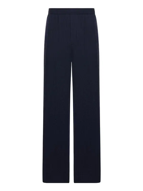 Giorgio Armani Textured Drawstring Pants - Dark Navy