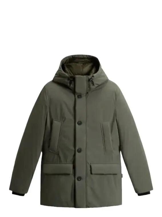 Woolrich Quilted Hooded Parka - Green