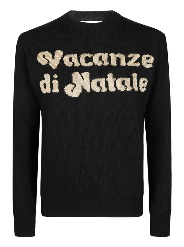 MC2 SAINT BARTH Vacanze Di Natale" Intarsia Crewneck Jumper - Black