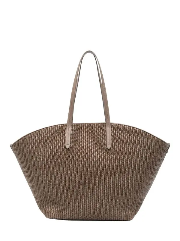 Brunello Cucinelli Woven Top Handle Bag - Brown