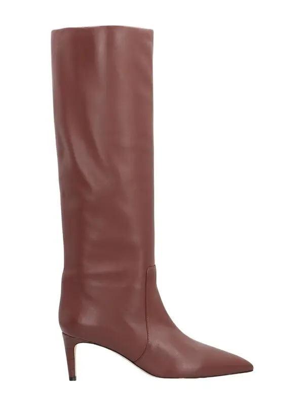 Paris Texas Pointed Toe Knee-high Stiletto Boots - Red