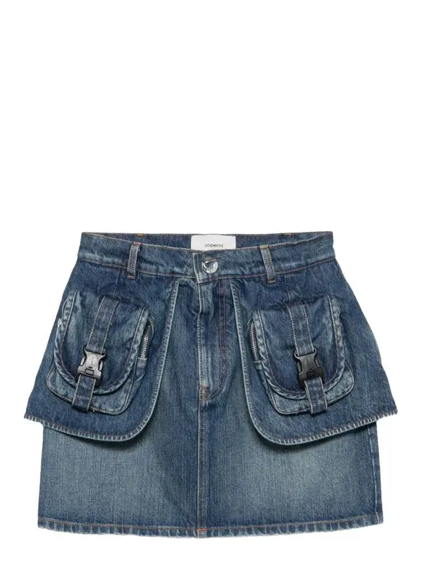 Coperni Denim Cargo Skirt - Blue