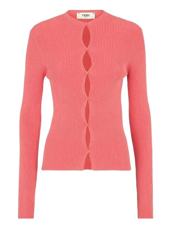 Fendi Cut-out Knit Top - Pink