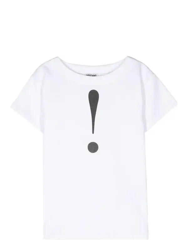 Moschino Graphic Print T-shirt Dress - White