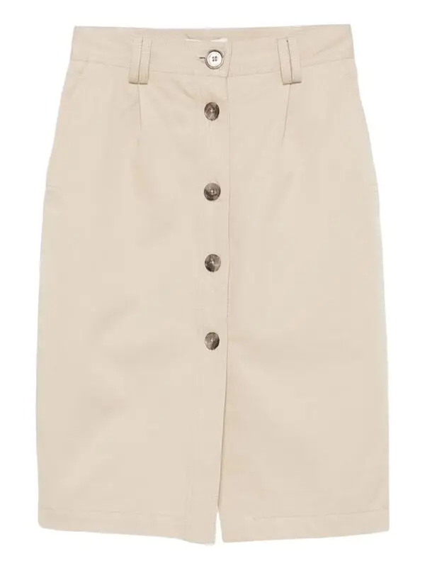 ANINE BING Button-down Skirt - Nude