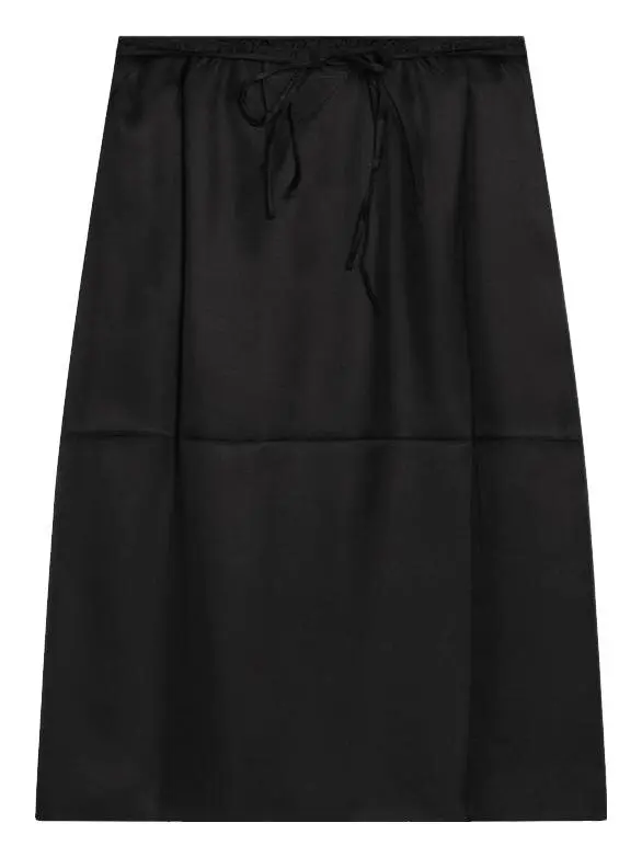Prada Peplum Midi Skirt With Removable Pouch - Black