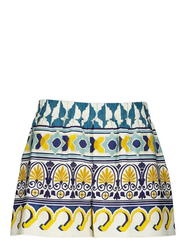 La DoubleJ Printed Cotton Shorts - Multicolor