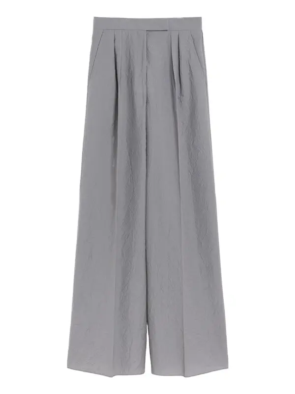 Max Mara Pleat Detailed Wide-leg Trousers - Light Gray