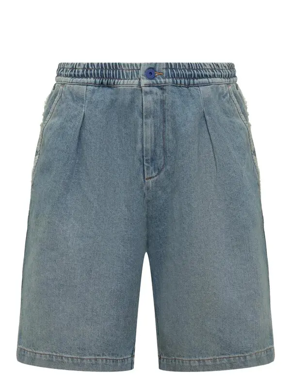 MARCELO BURLON COUNTY OF MILAN Denim Bermuda Shorts - Gray